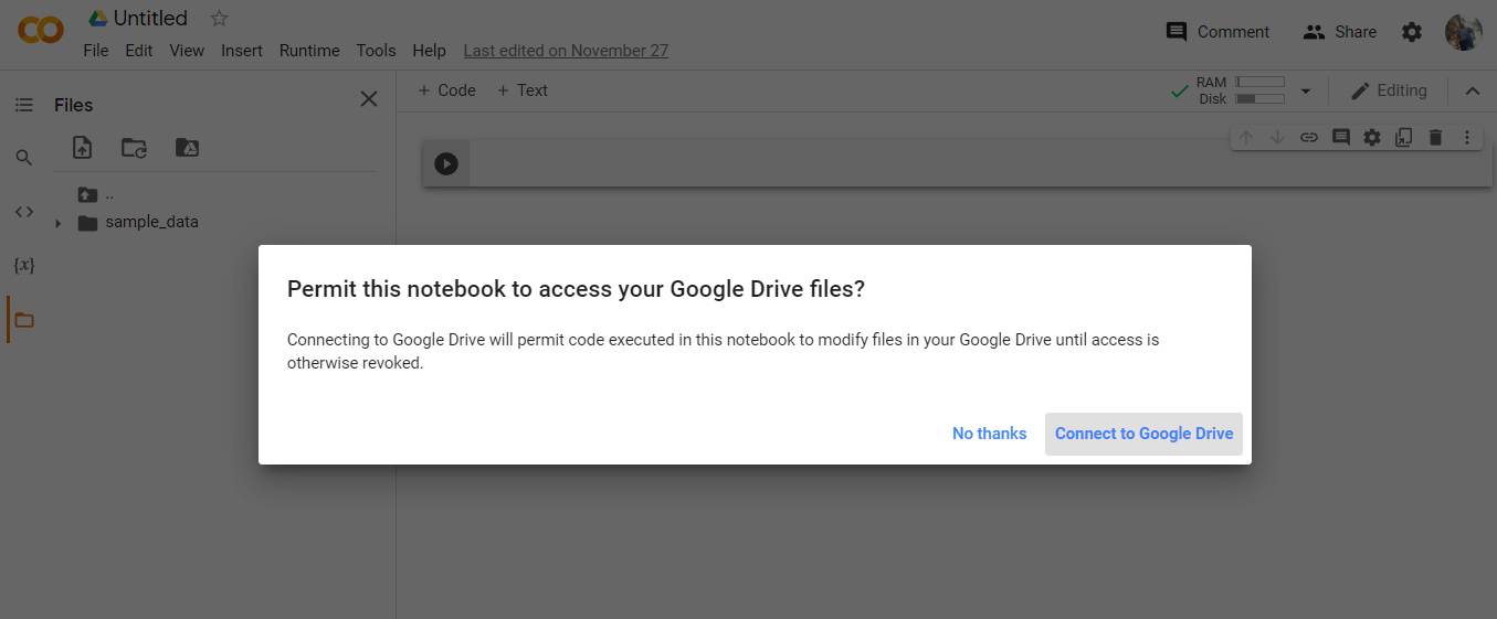 Menghubungkan Google Drive Dengan Google Colab